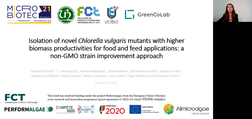 Allmicroalgae - Nádia C. and Mafalda T. at the MICROBIOTEC'21